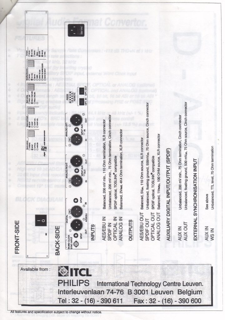 Philips Digital Audio Format Converter - Bram Jacobse
