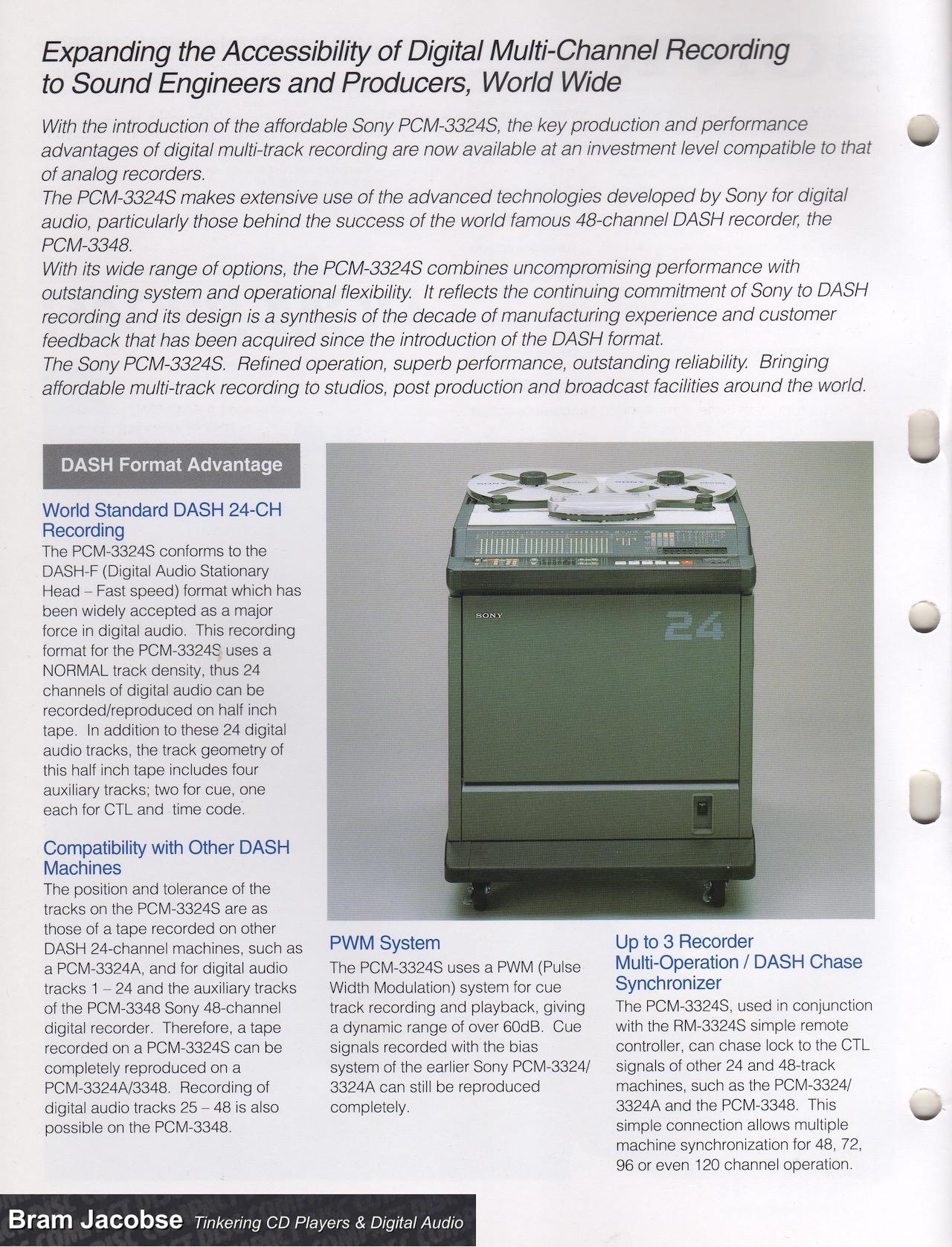 PCM 3324 DASH 24 Channel Digital Audio Recorder - Bram Jacobse