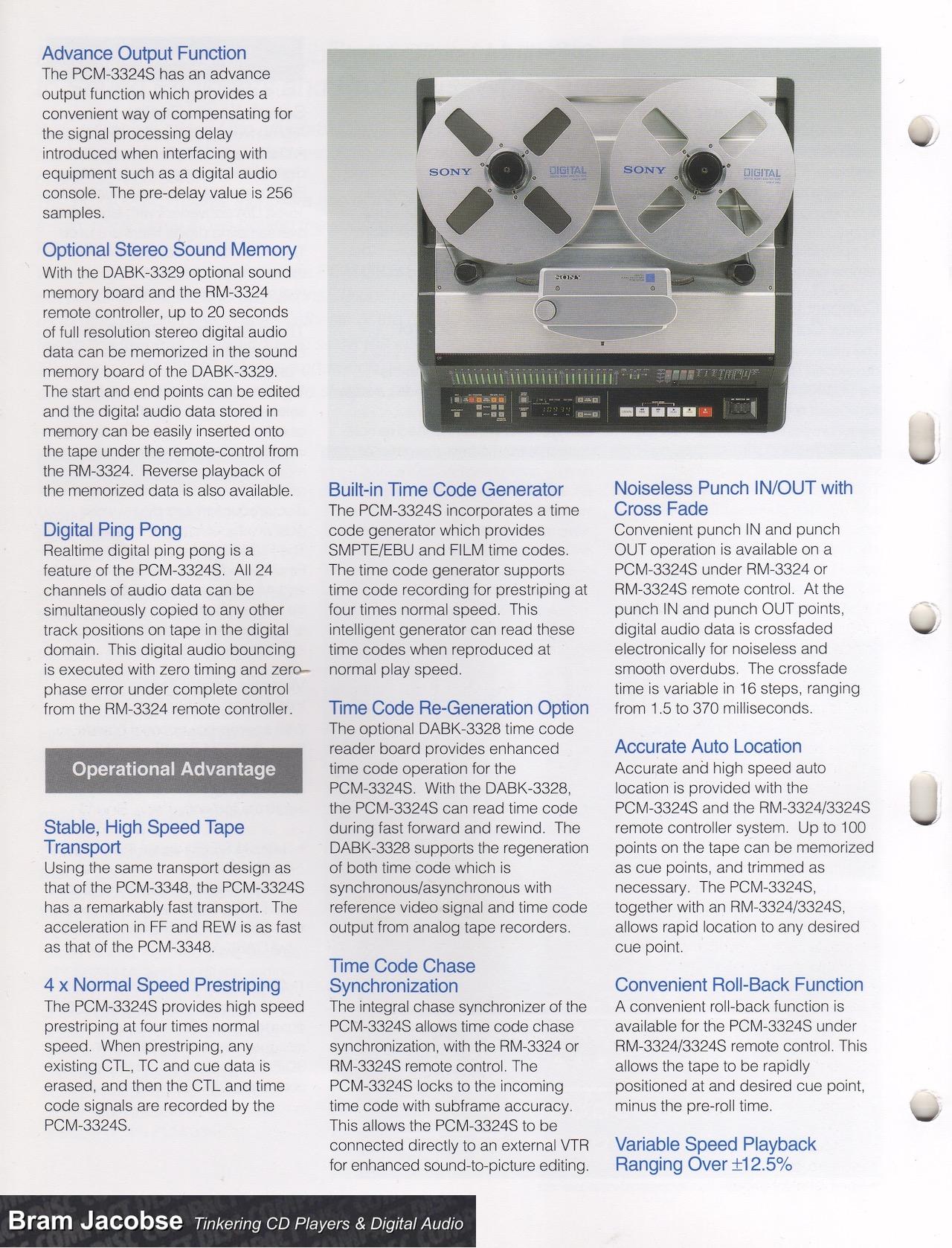 PCM 3324 DASH 24 Channel Digital Audio Recorder - Bram Jacobse