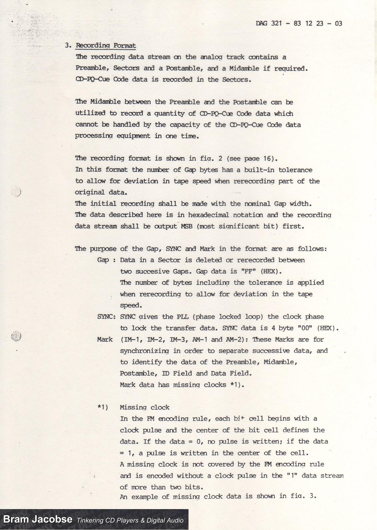 CD Specification of the 3/4 Inch Cassette Type CD Master tape - Bram ...