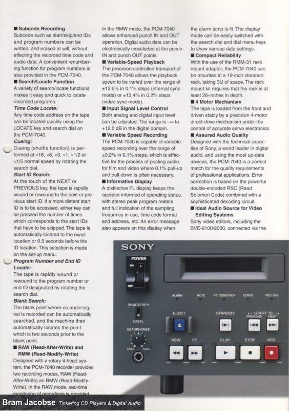 SONY - PCM 7040 - Bram Jacobse