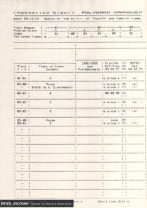 Polygram - Compact Disc Track and Indexes - Bram Jacobse