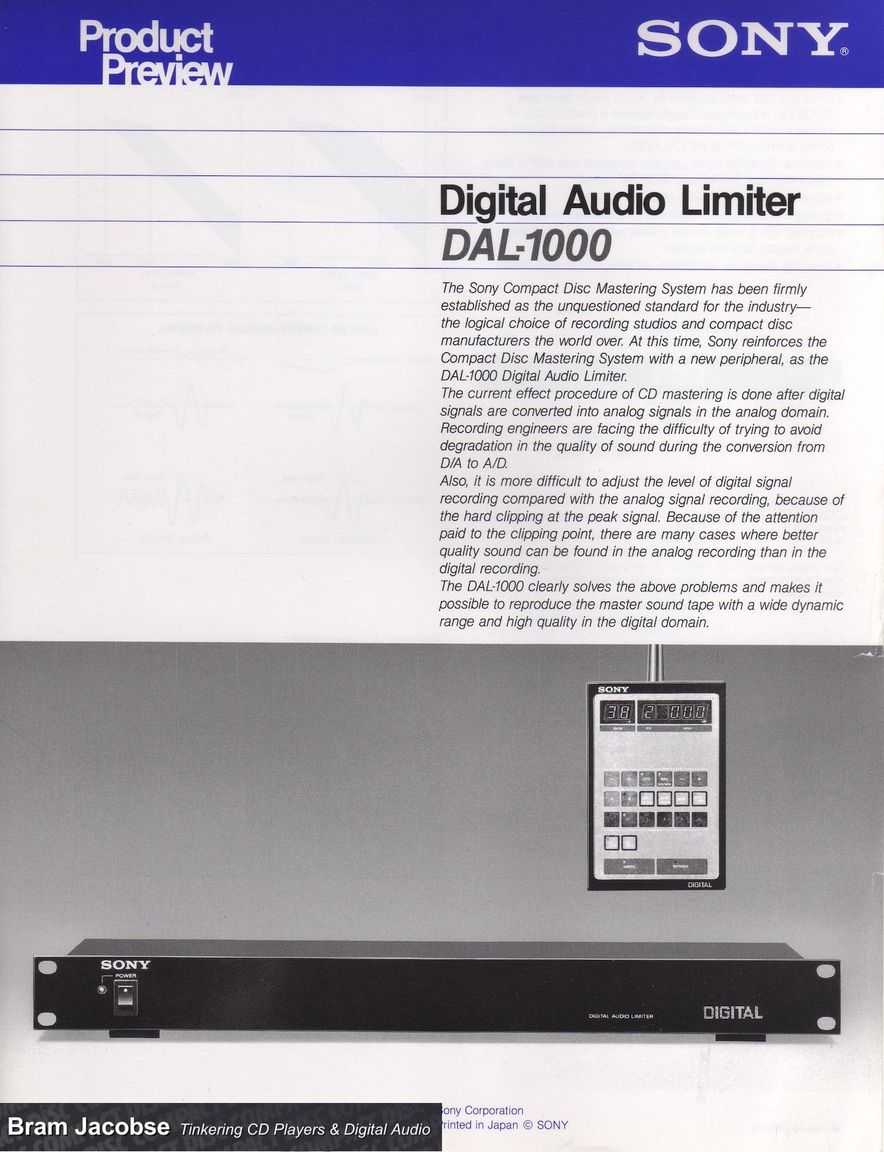 Sony - DAL-1000 Digital Audio Limiter - Bram Jacobse