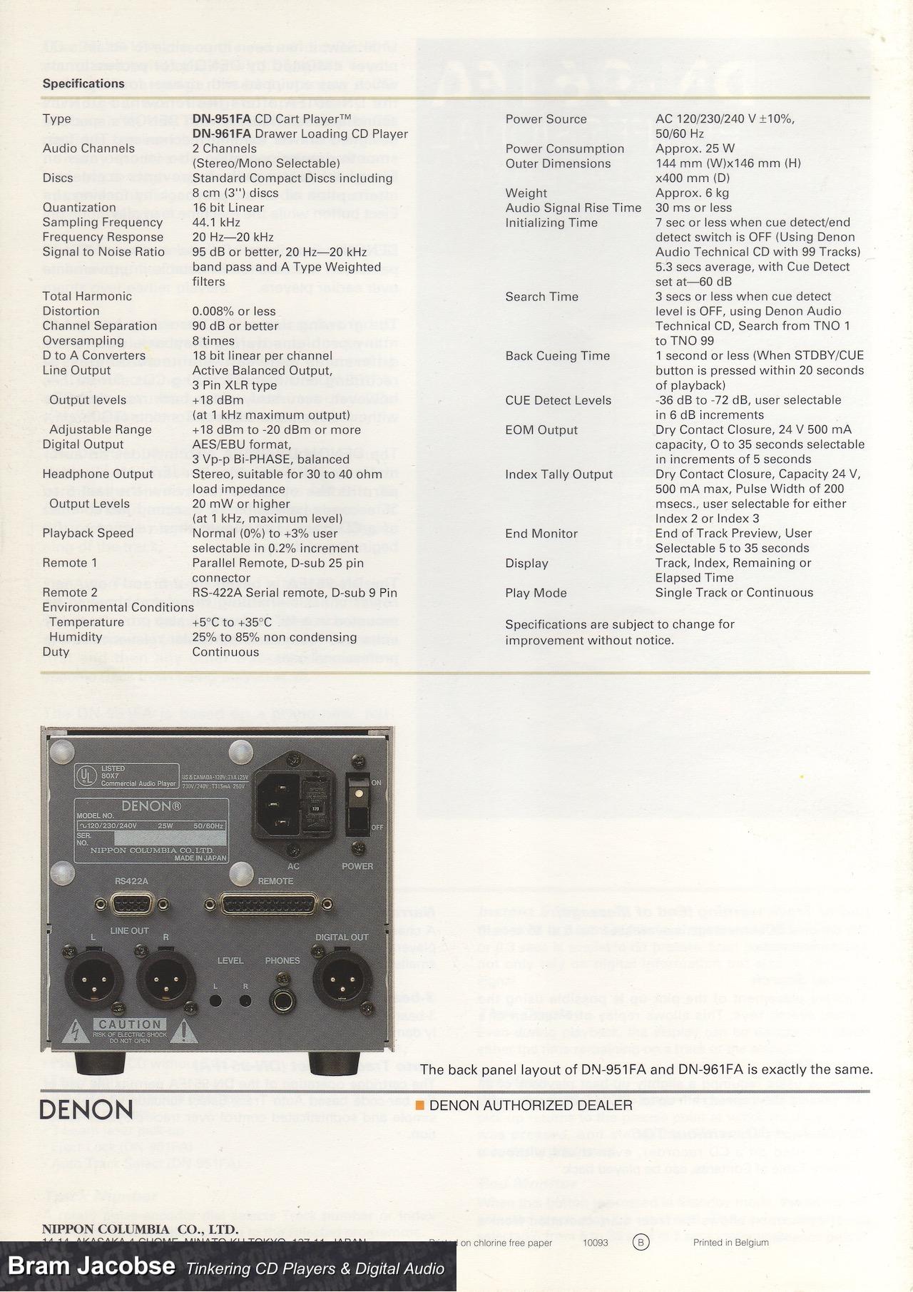 DENON - DN-951FA / DN-961FA - Bram Jacobse