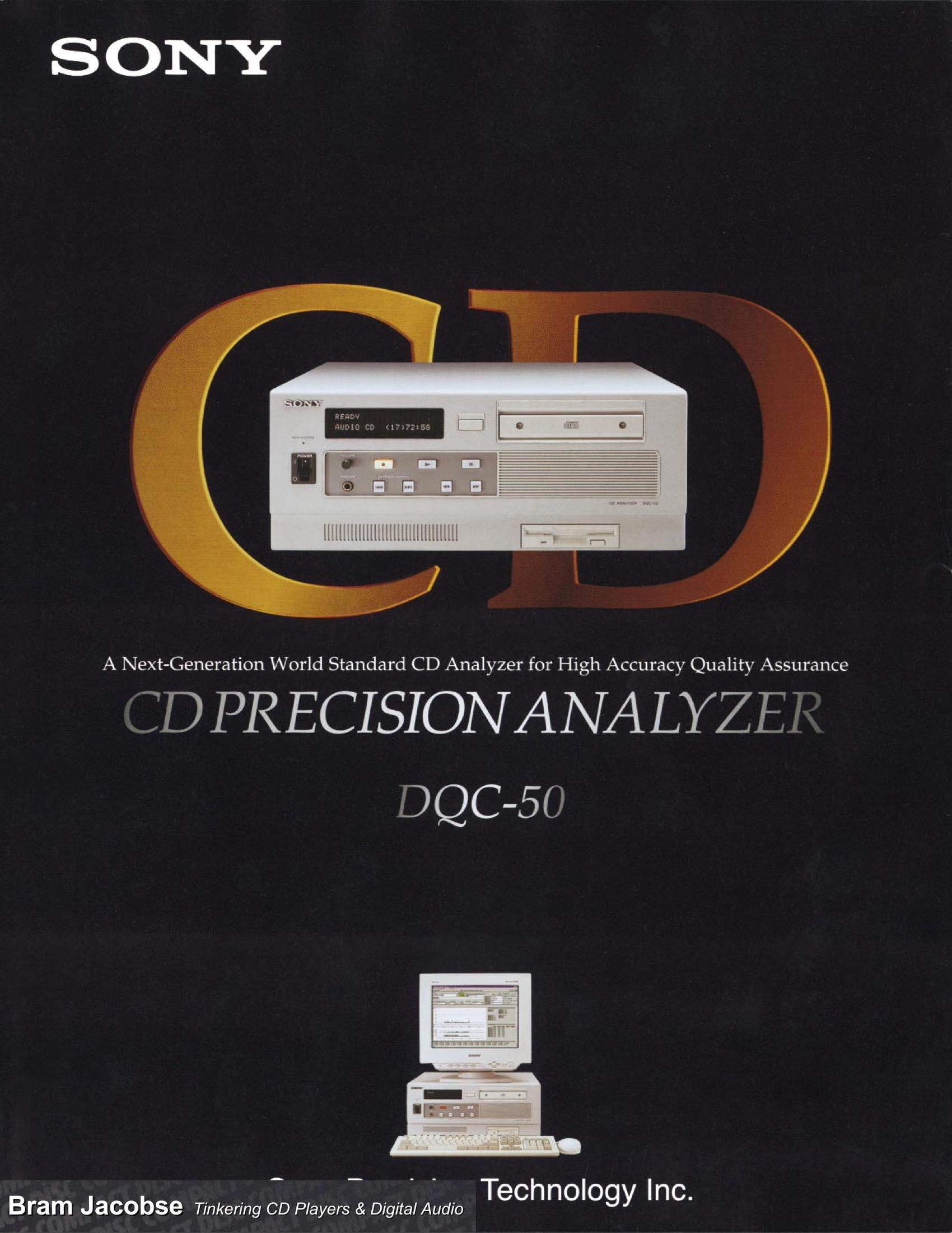 Sony DQC-50 : CD PRECISION ANALYZER - Bram Jacobse