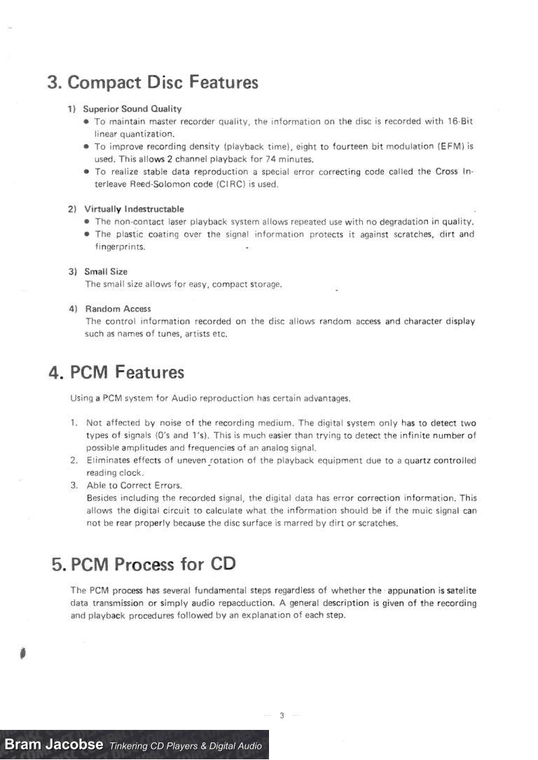 Technics : Principles of the Compact Disc System - Bram Jacobse