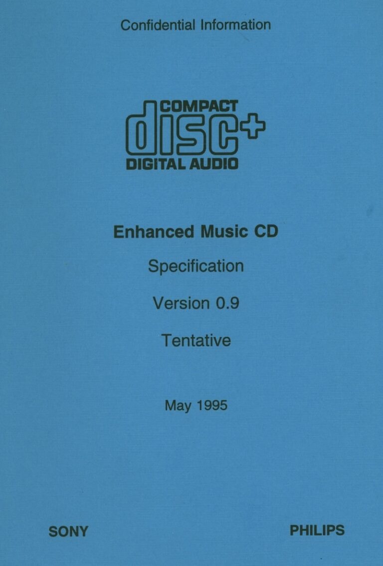 Sony Philips Compact Disc + Digital Audio Enhanced Music CD ...