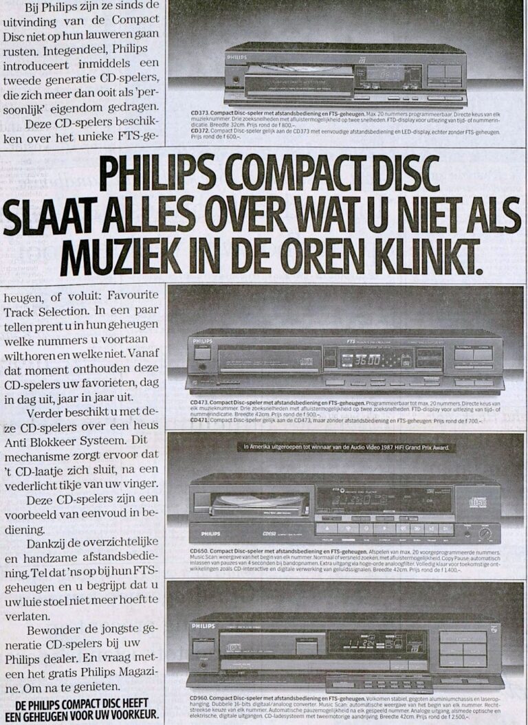 Philips Compact Disc Slaat Alles Over Wat U Niet Als Muziek En De Oren ...